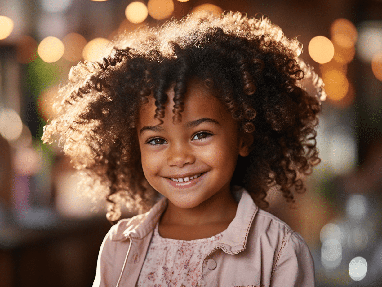 Coiffures enfants cheveux bouclés/frisés : idées tendance et soins - Le ...